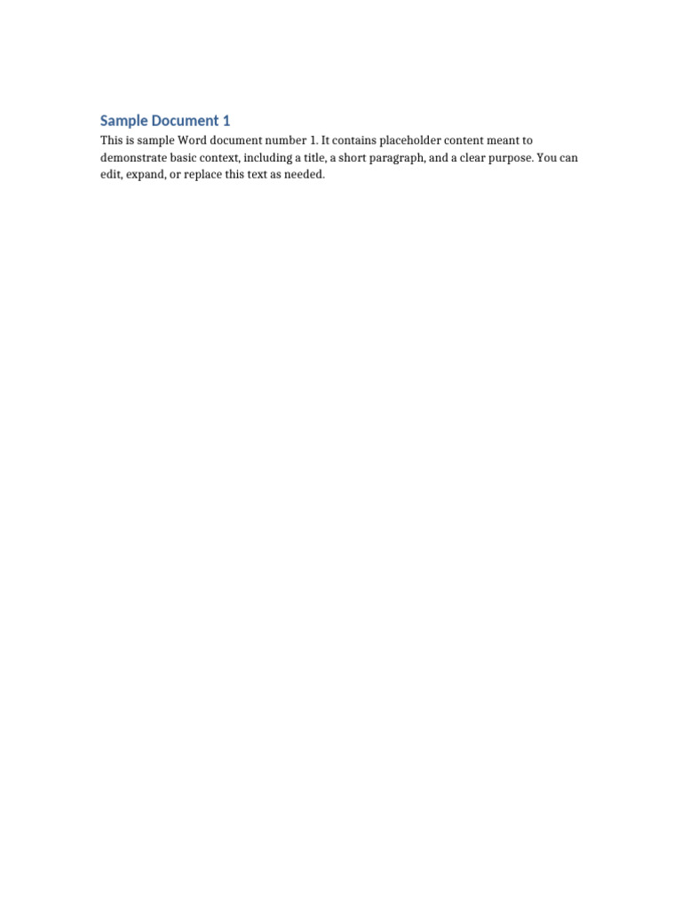 Sample Document 1 | PDF