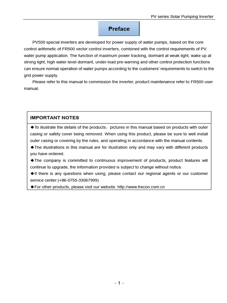 frecon_PV500&PV150usermanual_EN__نسخة | PDF | Electric Motor | Mains ...