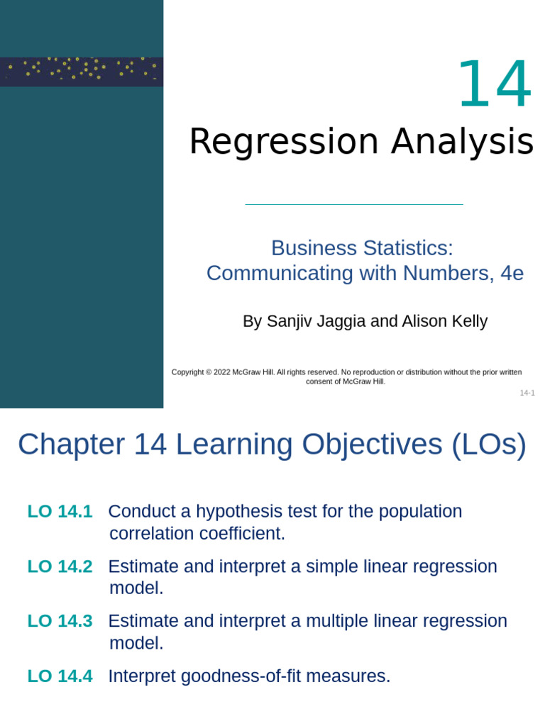 Jaggia4e_Chap014_PPT | PDF | Regression Analysis | Errors And Residuals