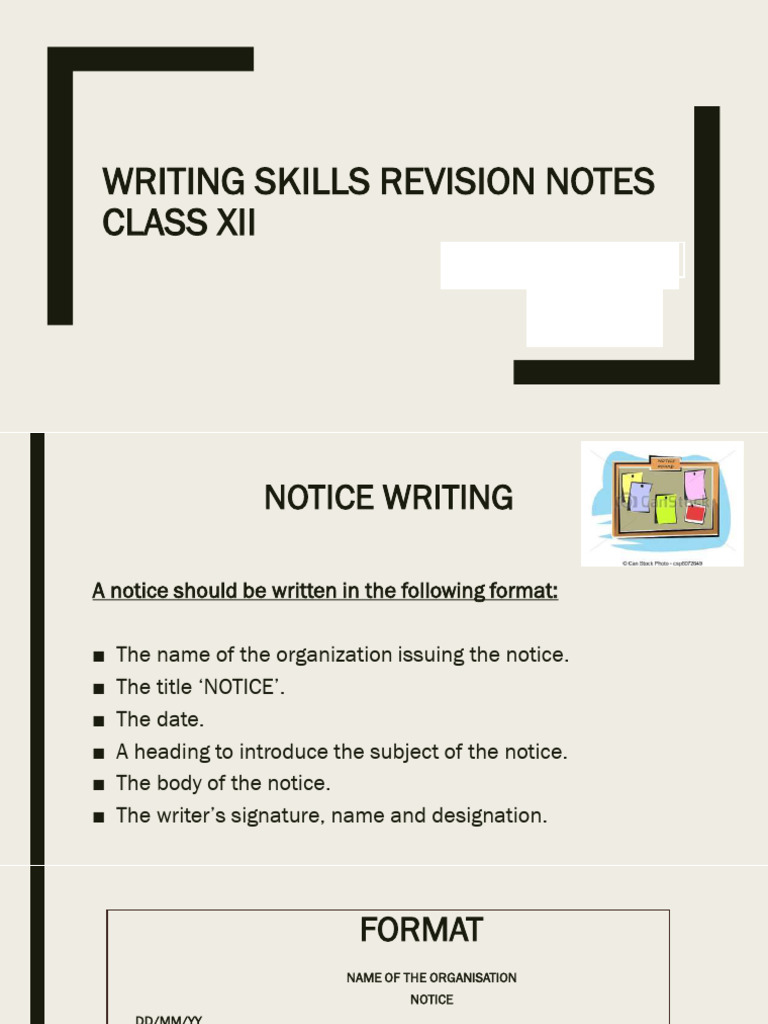 Writing Skills Revision Notes (1) | PDF | Noise