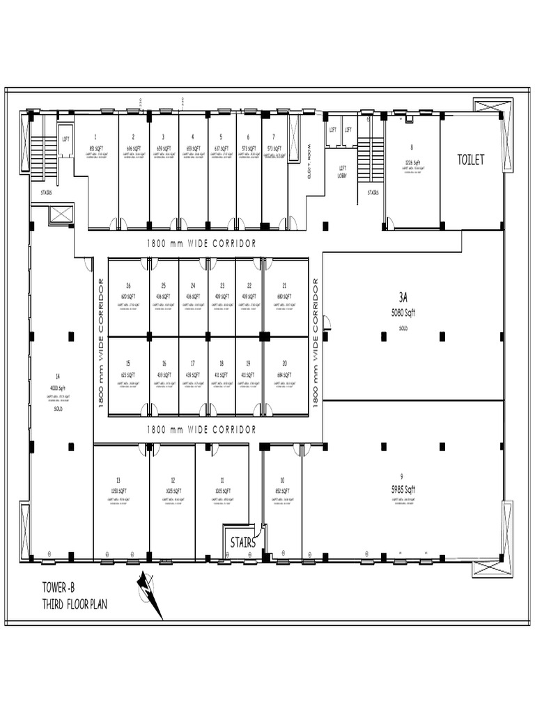 Sector - 127 T- b 3rd Floor Plan | PDF