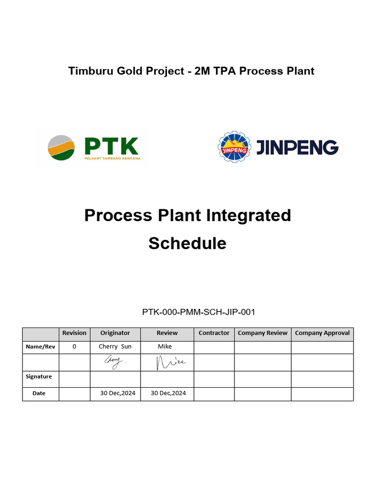 PTK-000-PMM-SCH-JIP-001_Rev 0_Process Plant Integrated Schedule_30 Dec ...