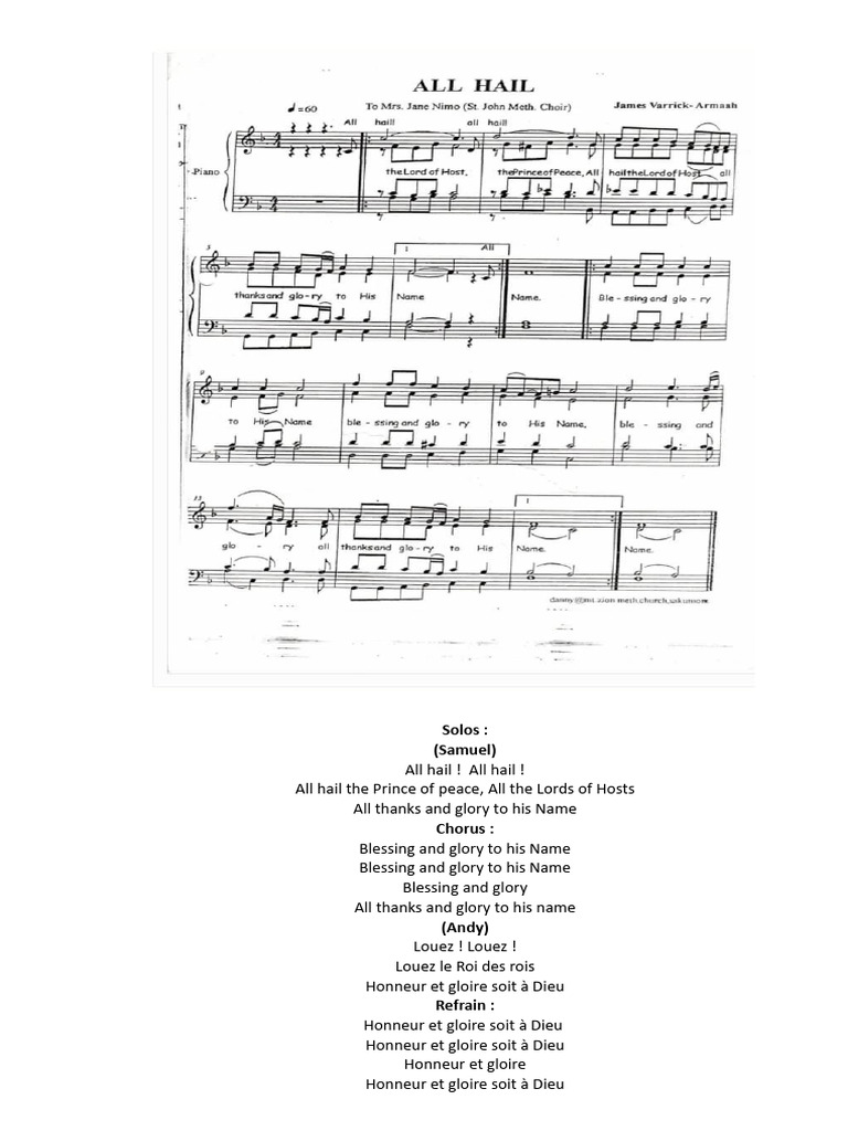 Worship Lyrics: Praise and Glory to God | PDF