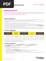 Weberep 331 TX Repair Mortar Data Sheet | PDF | Concrete | Building ...