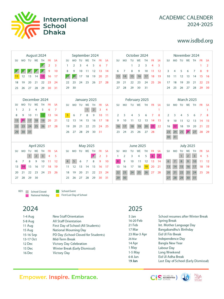 2024-2025 Academic Calendar Overview | PDF | Higher Education | Public ...