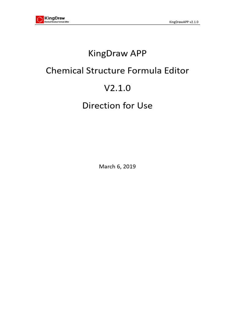 King Draw Chemical Structure Formula Editor_V2.1.0 | PDF | We Chat ...