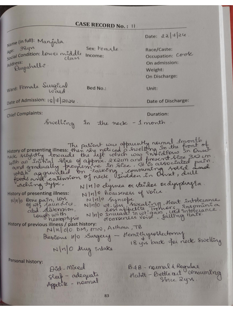 Surgery Record 11-15 | PDF