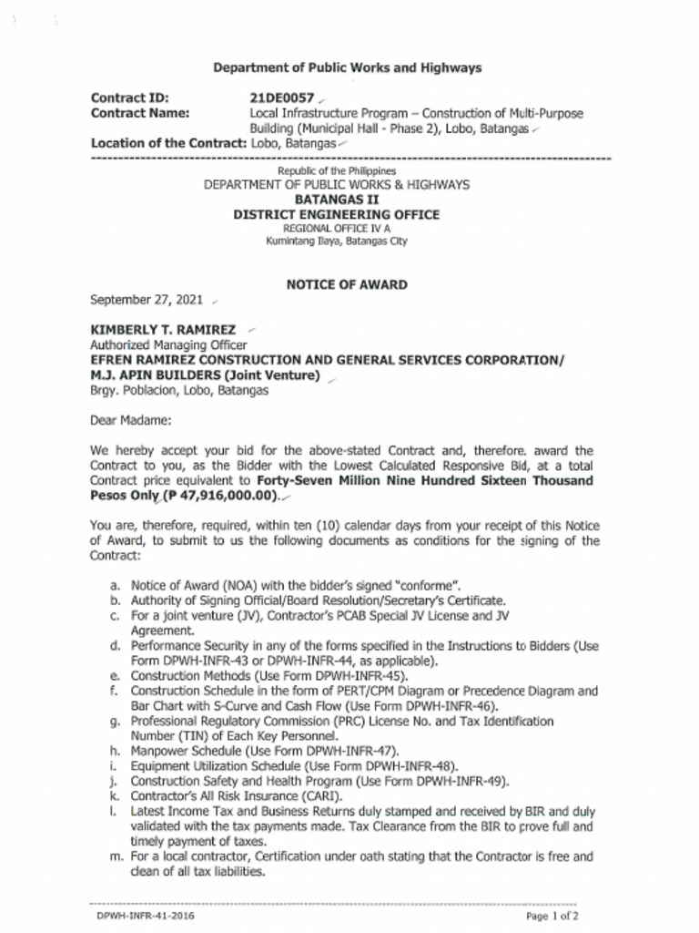 21DE0057 NOA Notice of Award | PDF