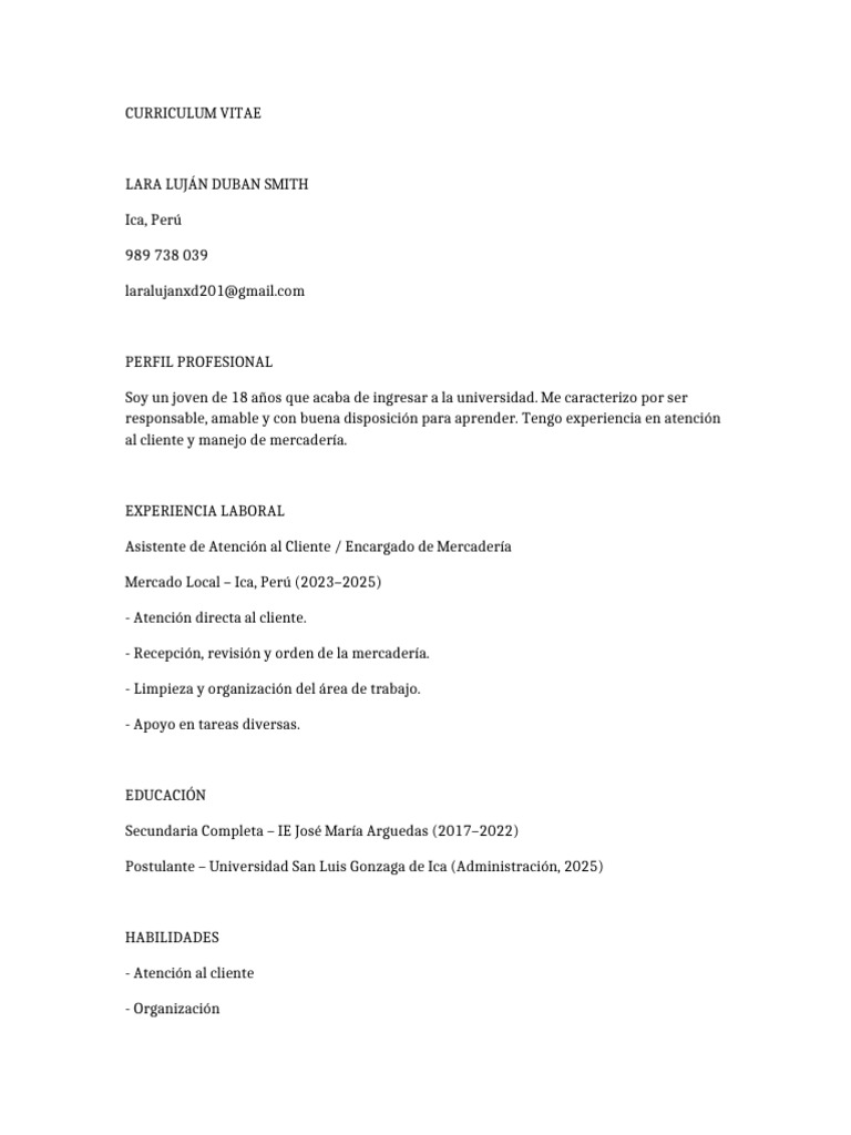 CV Lara Lujan | PDF