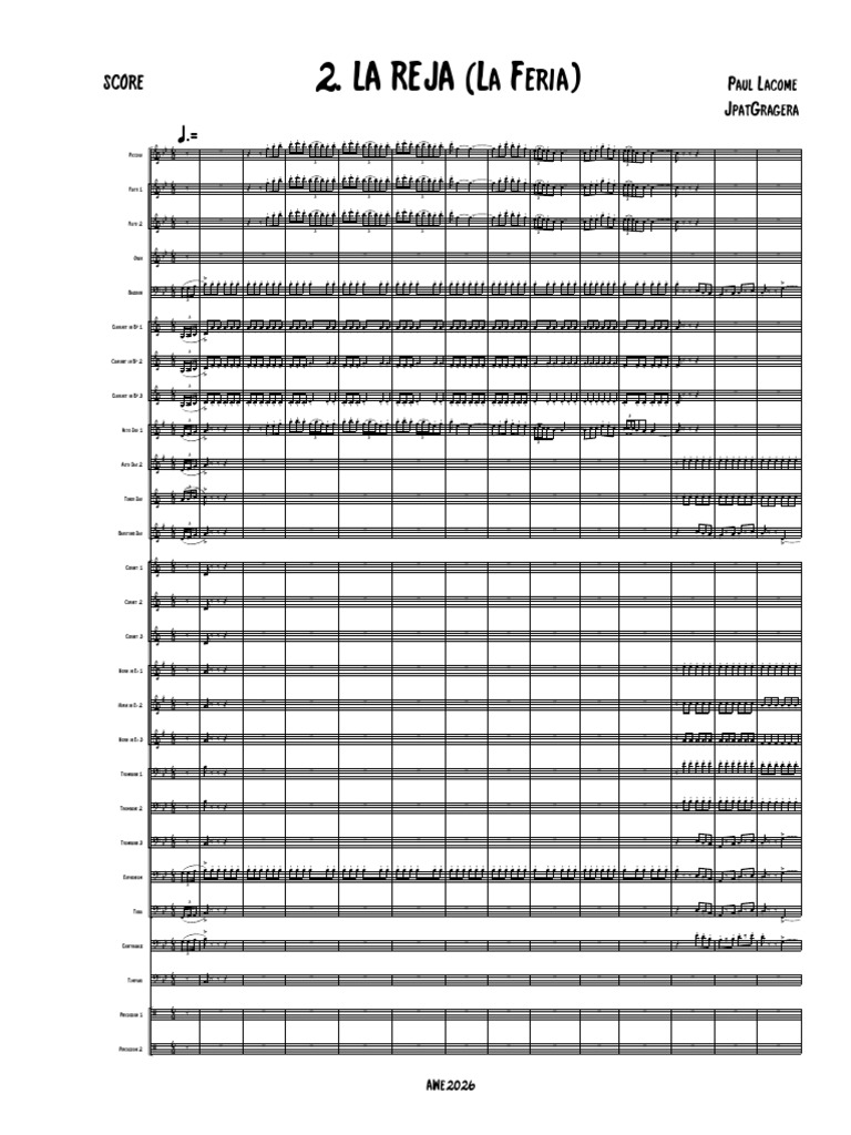 2. La Reja (La Feria) - aa Score | PDF