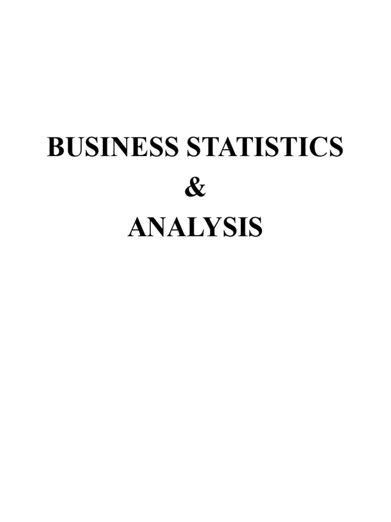 Business Statistics Overview and Analysis | PDF | Standard Deviation ...
