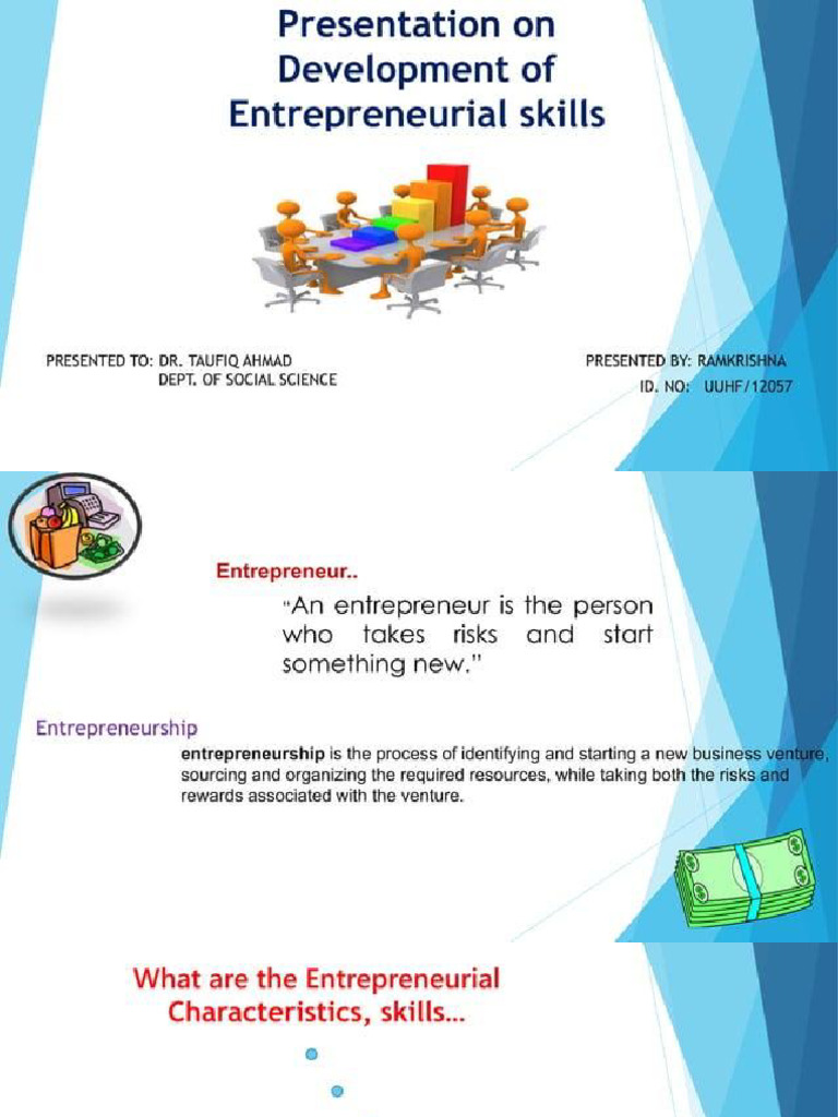 Skills of Entrepreneurial Development Ppt PPTX | PDF