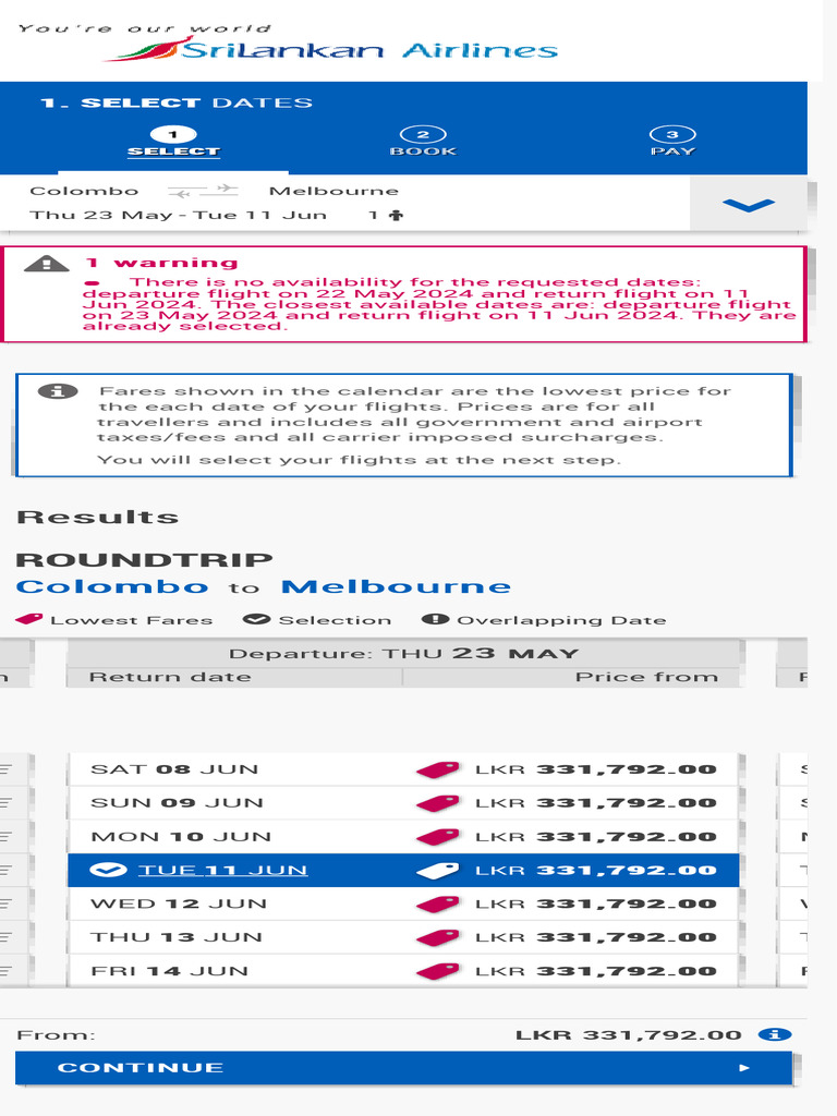 Colombo to Melbourne Flight Prices | PDF