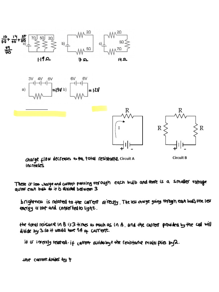 Circuits - Mixed Questions-1 | PDF | Series And Parallel Circuits ...