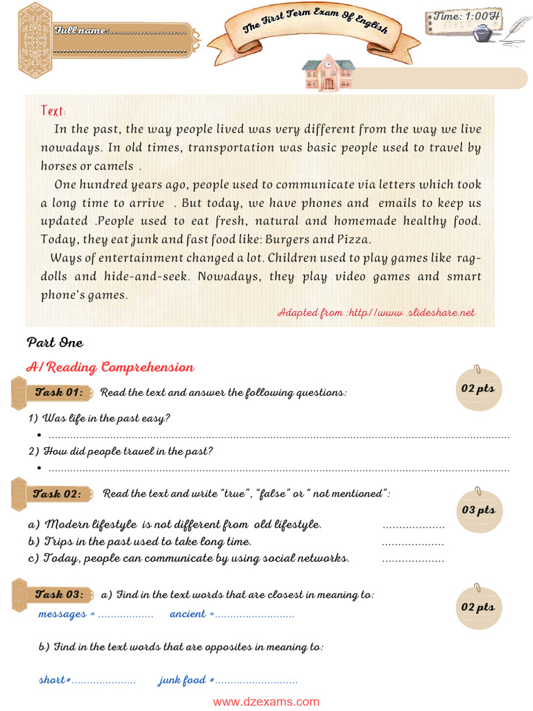 Past vs. Present Lifestyle Changes | PDF | Human Communication ...