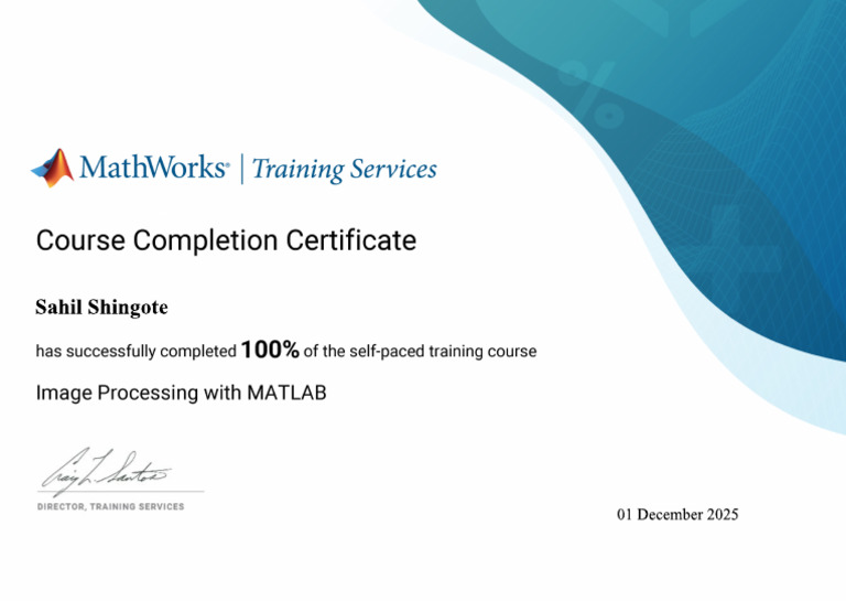Sahil CV Certificate | PDF