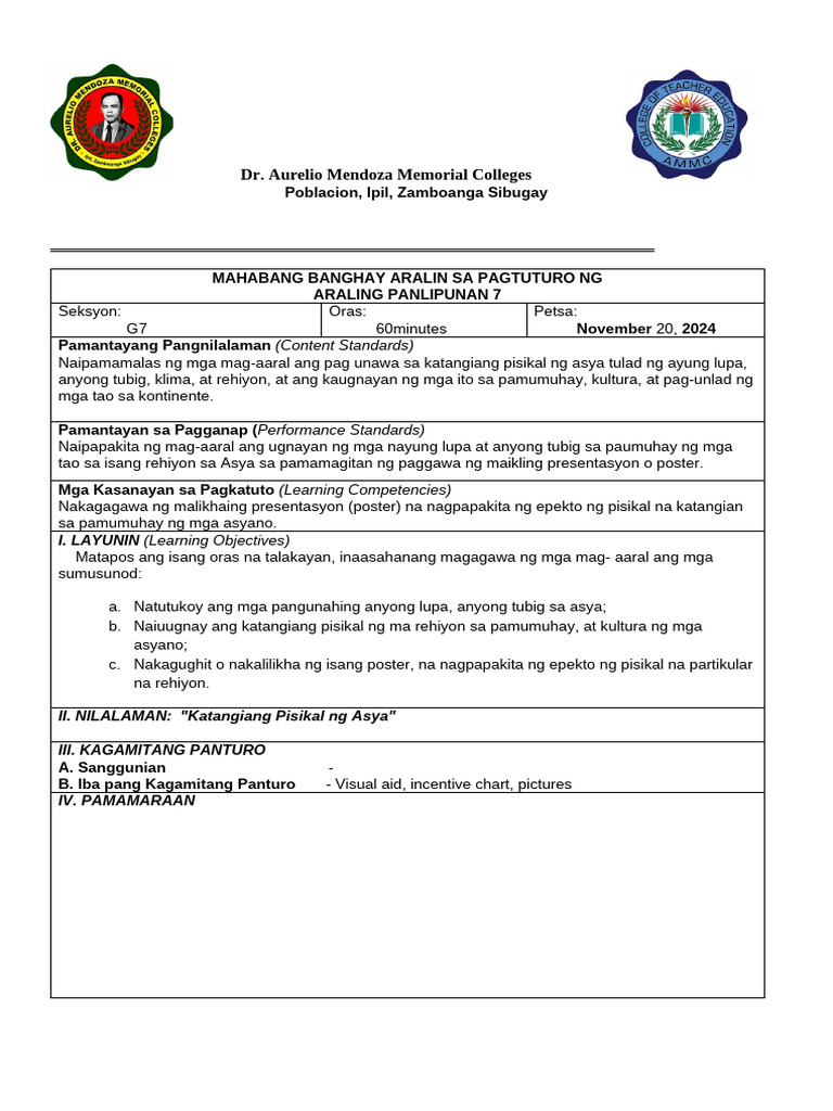 Lesson Plan for Demo (2) | PDF