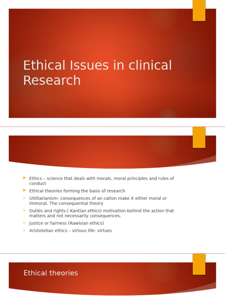 ETHICAL ISSUES IN CLINICAL RESEARCH | PDF | Justice | Crime & Violence