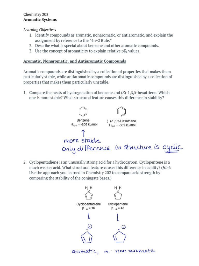 WS # 13_Key Aromatic Systems (2) | PDF | Aromaticity | Organic Compounds
