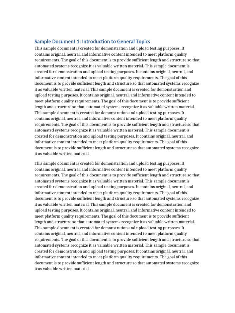 Sample Document 1 | PDF