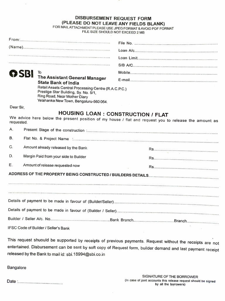 Disbursement Request Form (1) | PDF | Private Sector | Business