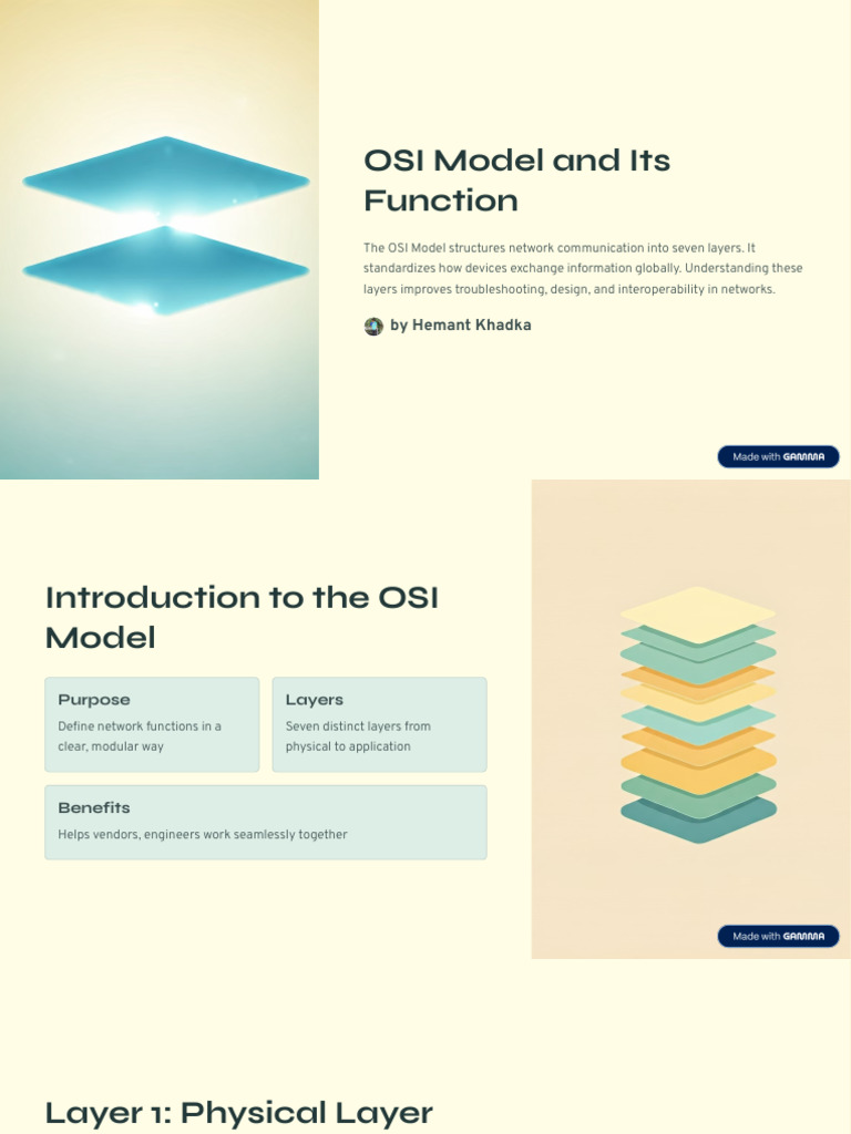 OSI Model and Its Function | PDF | Osi Model | Computer Network