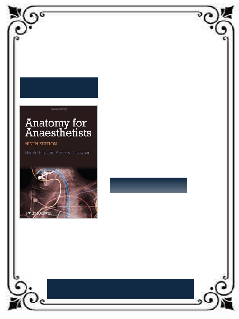 Anatomy for Anaesthetists 9th Edition Edition Harold Ellis all chapters ...