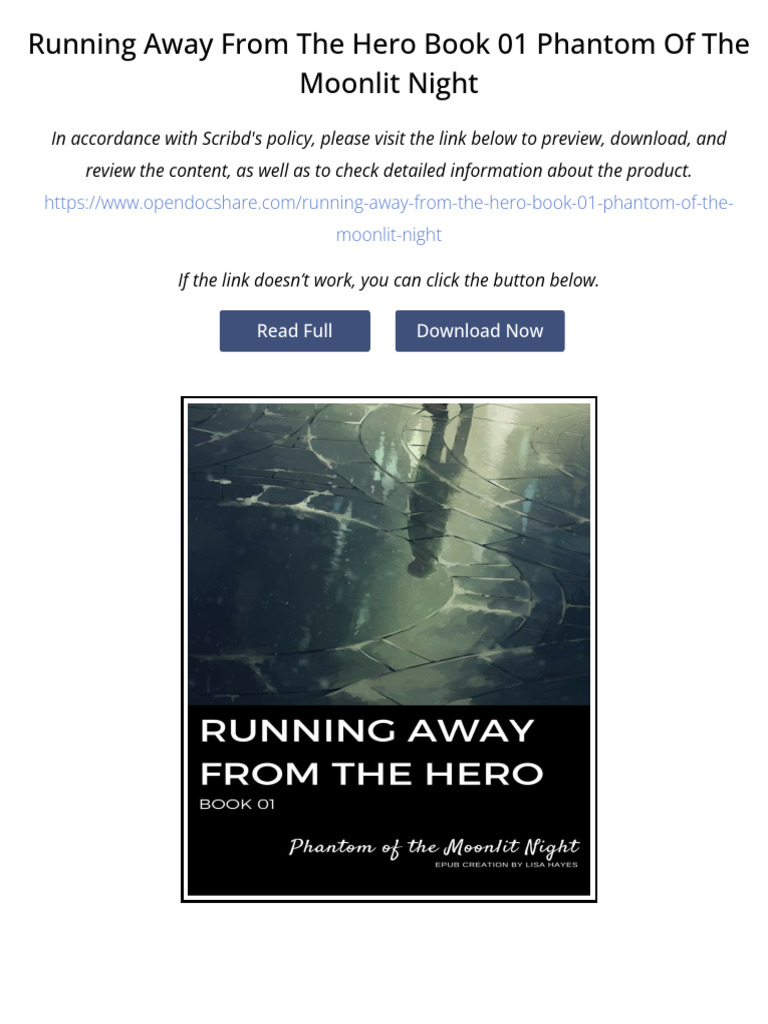 Running Away From The Hero Book 01 Phantom Of The Moonlit Night | PDF