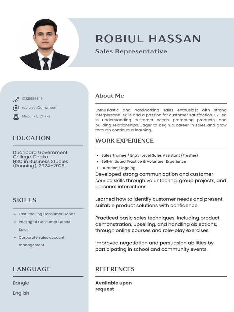 White Simple Sales Representative Cv Resume (2) (1) (1) | PDF