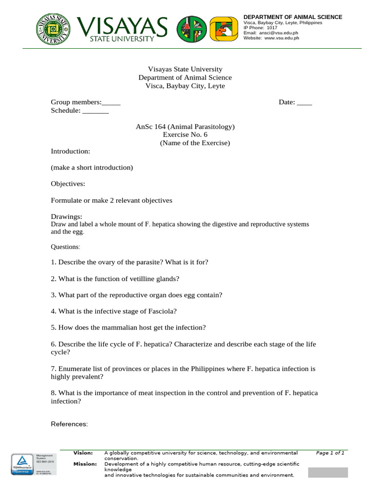 Exercise 6_F. Hepatica | PDF