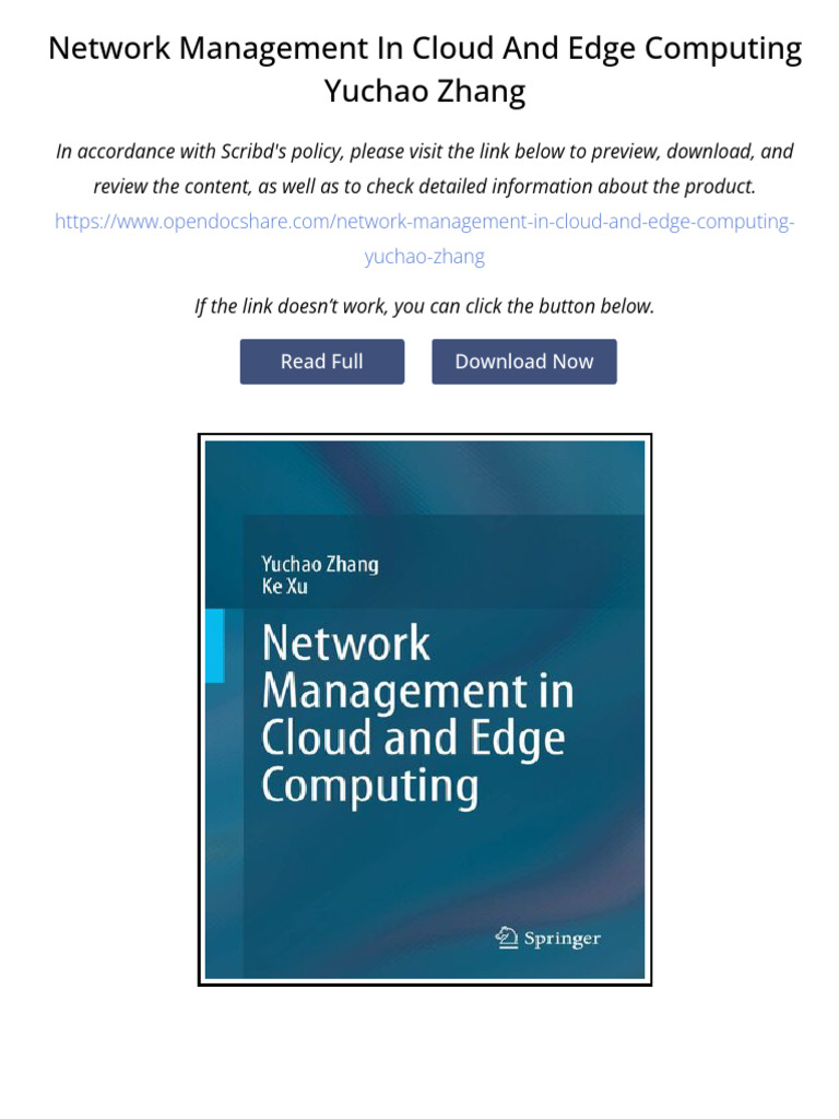 Network Management in Cloud and Edge Computing Yuchao Zhang | PDF ...
