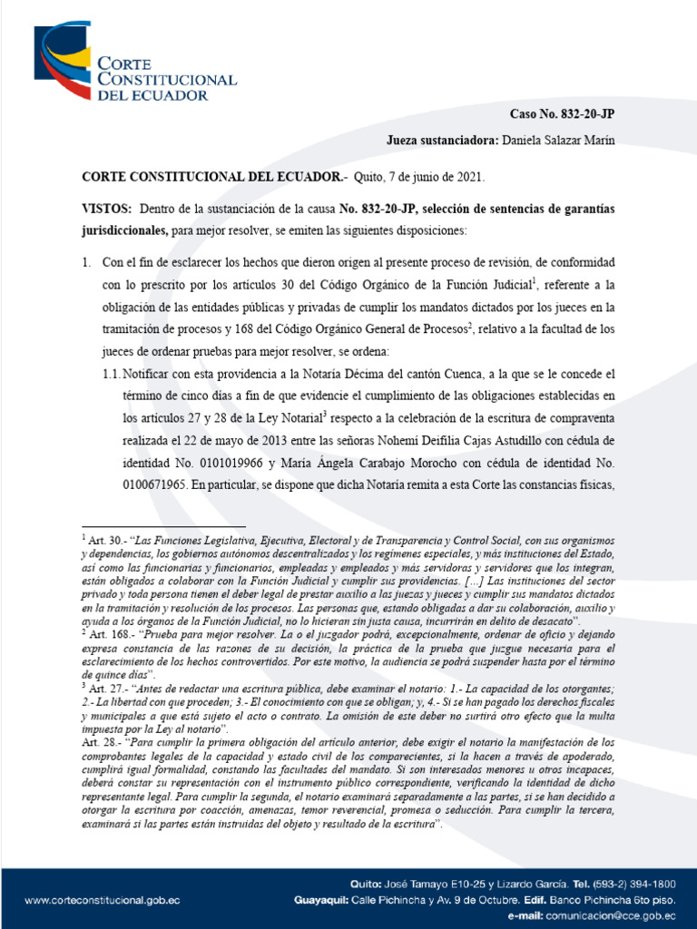 832-20-JP - Auto solicitud información 8 junio 2021 | PDF