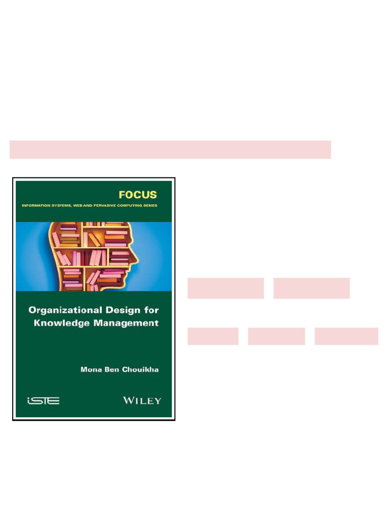 Organizational Design for Knowledge Management 1st Edition Mona Ben Chouikha full digital ...
