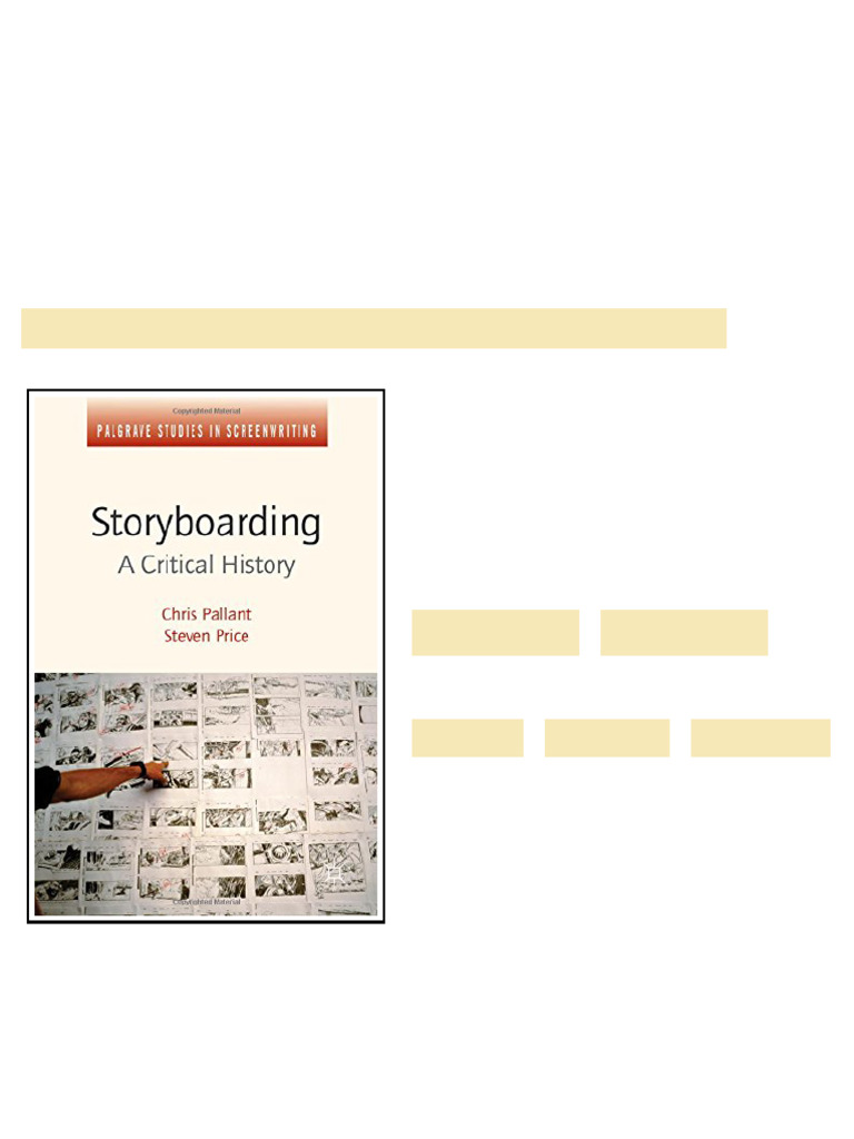 Storyboarding A Critical History 1st Edition Chris Pallant Ready to ...