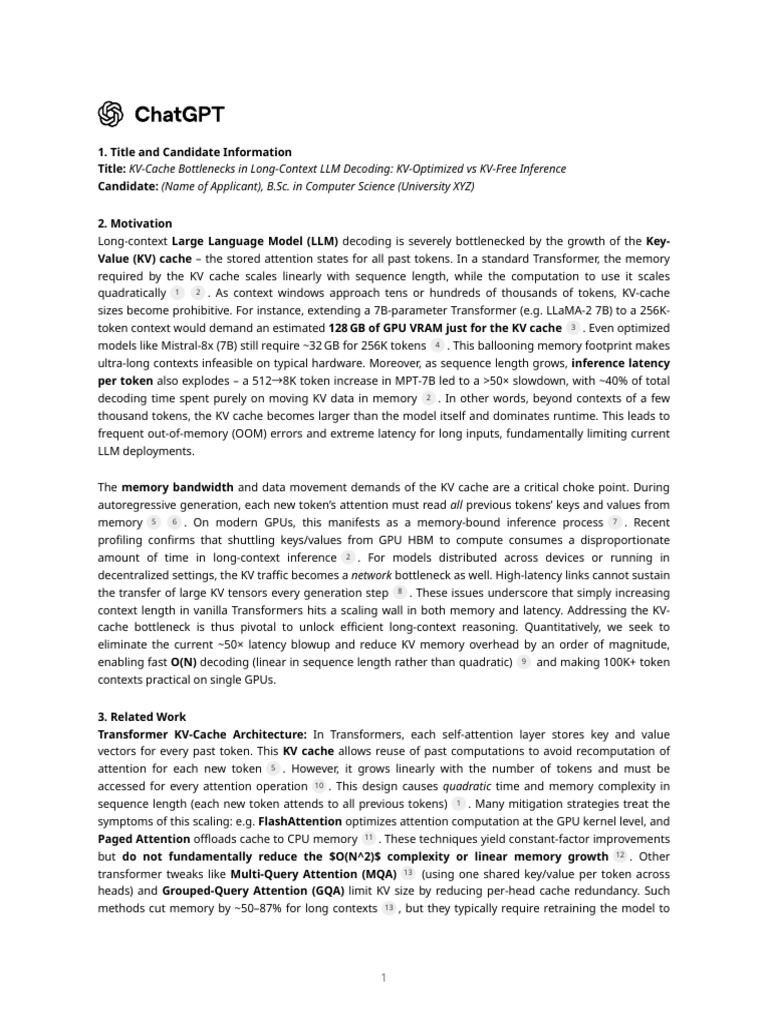 KV-Cache Challenges in Long-Context LLMs | PDF | Computing