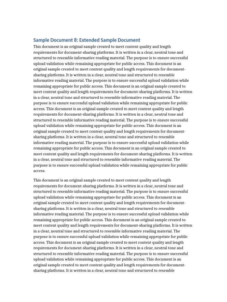 Sample Document 8 | PDF