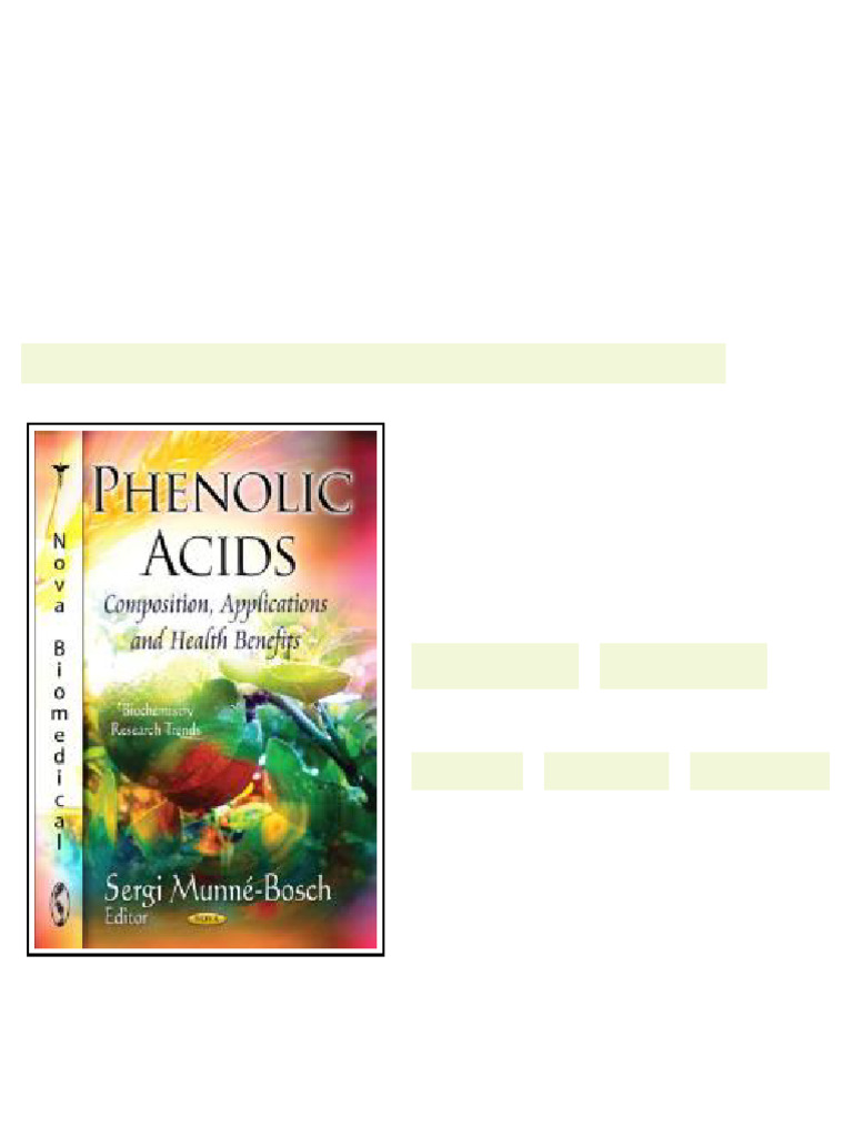Phenolic Acids Composition Applications and Health Benefits Composition ...