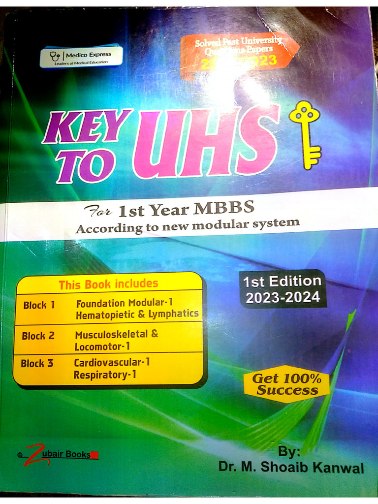 (Embryology) Key to Uhs 2023-2024 Edition According to Modular System ...