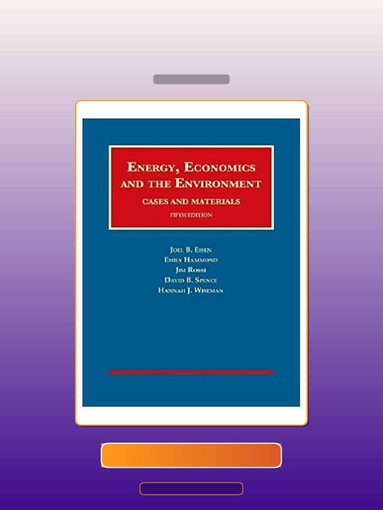 Test Bank for Eisen Hammond Rossi Spence and Wiseman s Energy Economics ...