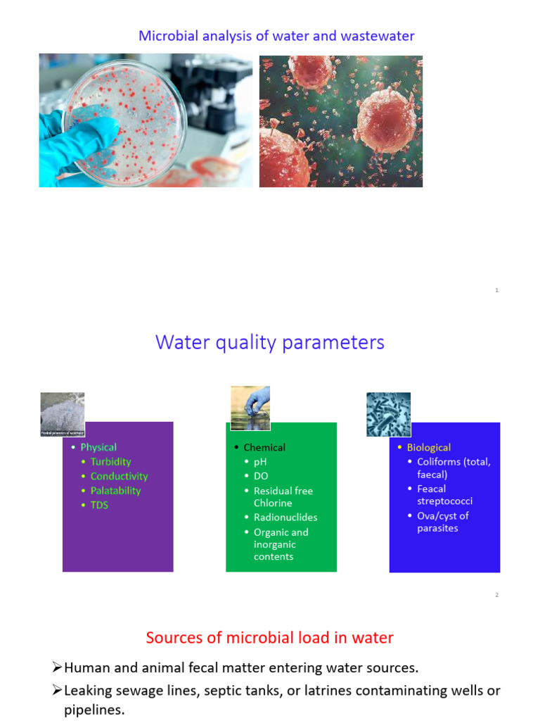Microbial Water Quality Analysis Guide | PDF | Water Pollution | Biofilm