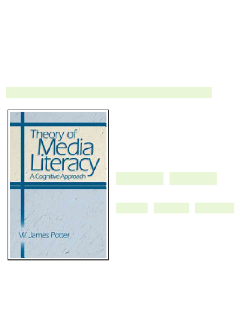 (Ebook) Theory of Media Literacy : A Cognitive Approach by W. James ...