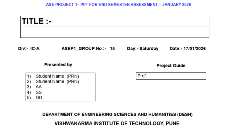 Asep1_esa_ppt First Slide Template for Student | PDF