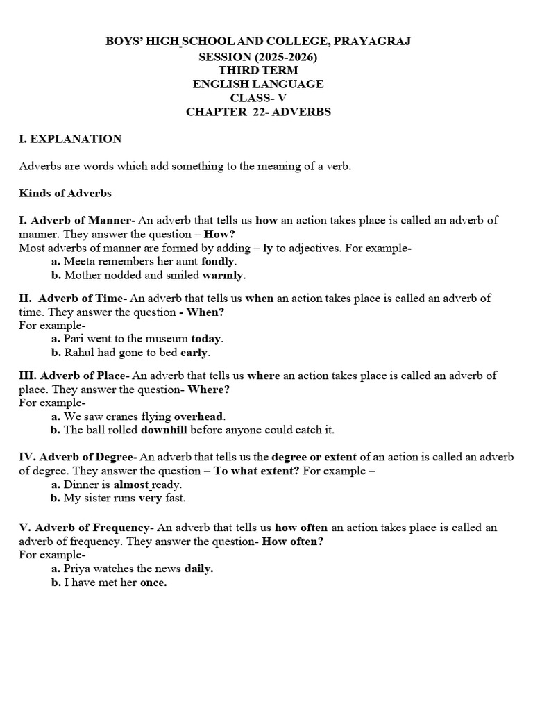 ADVERBS-1 | PDF | Adverb | Semantic Units