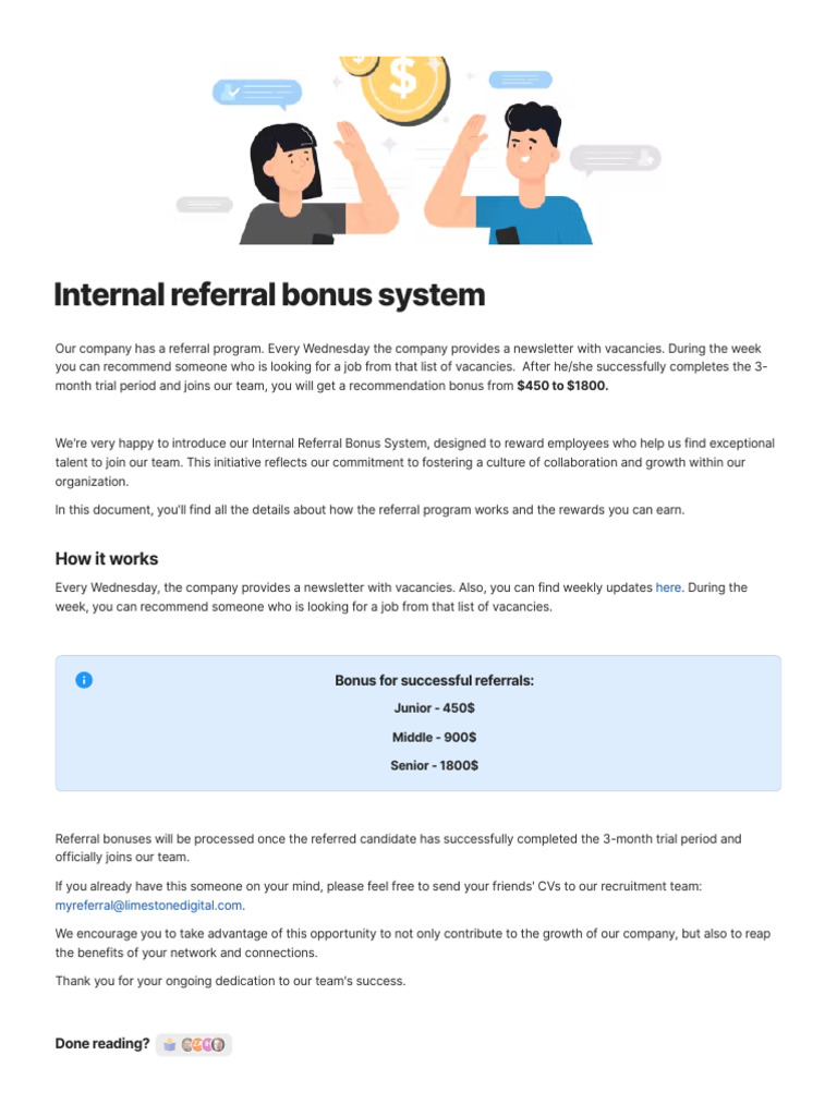 Internal Referral Bonus System (1) | PDF