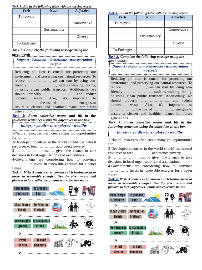 5.working With Words Pairs Worksheet | PDF | Adjective | Noun