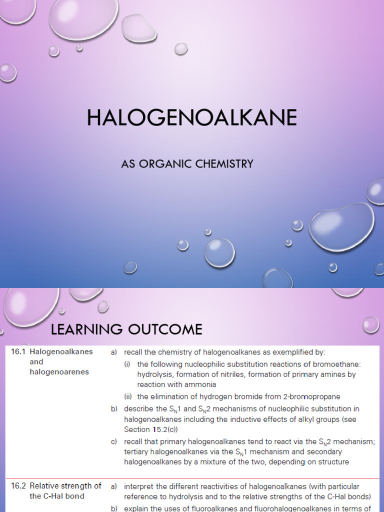 Halogen o Alkane | PDF | Chemical Reactions | Chemical Bond