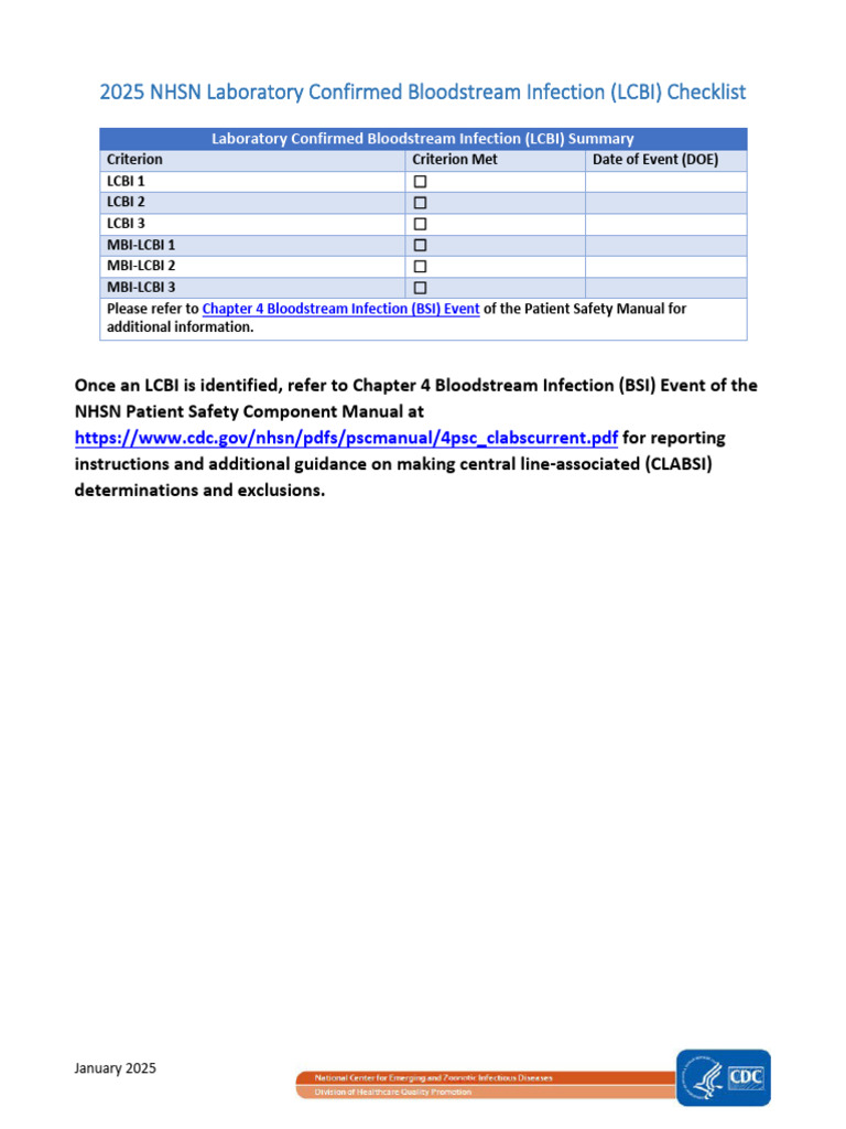 CLABSI Checklist | PDF | Infection | Medicine