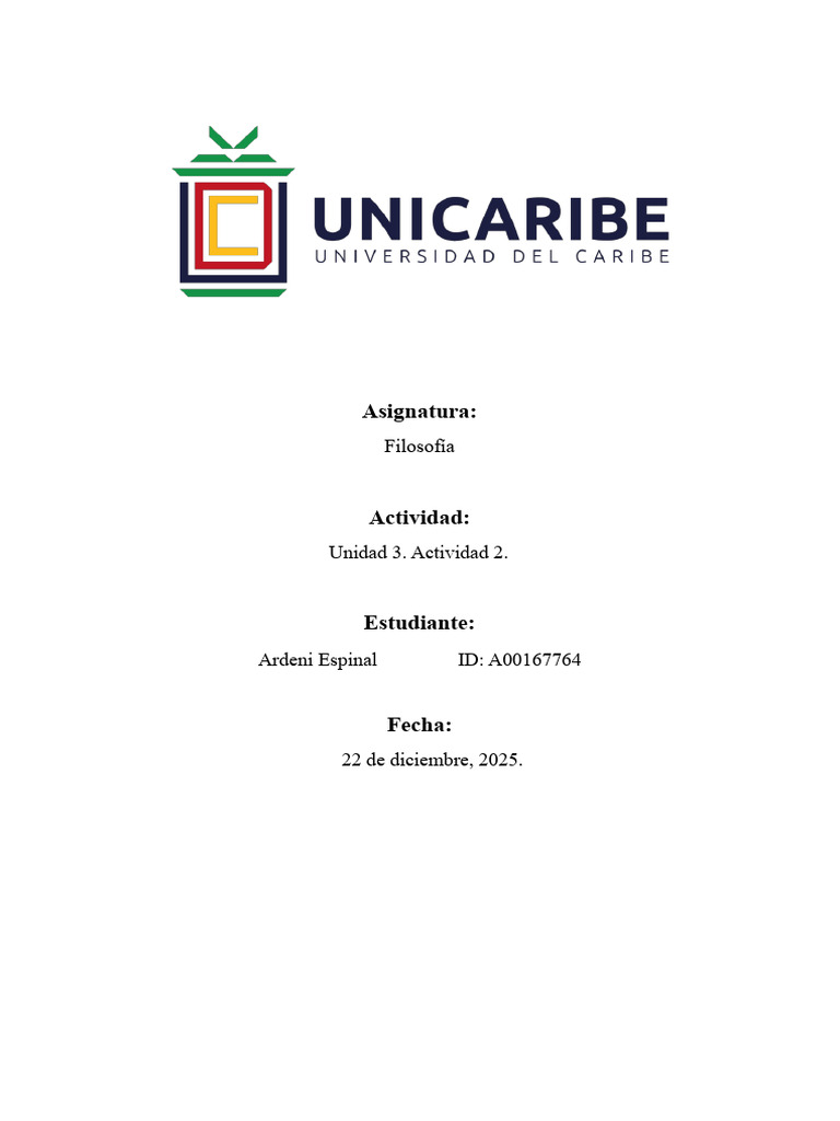 Ardeni Espinal - Unidad 3. Actividad 2. | PDF | David Hume | Pensamiento