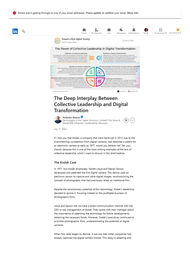 (2) the Deep Interplay Between Collective Leadership and Digital ...