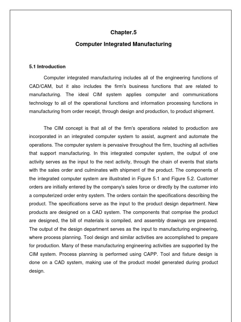 Computer Integrated Manufacturing | PDF | Computer Aided Design | New ...